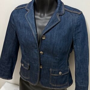 Theory | Jackets & Coats | Theory Dark Blue Jean Jacket | Poshmark